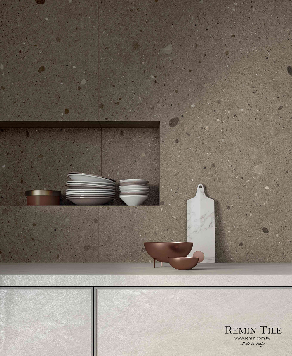 亮點 水磨石大板磚｜義大利120×278石英磚｜自然圓潤的風格薄大板 | 睿敏磁磚